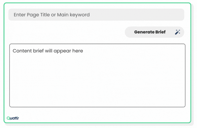 Free AI Content Brief Generator | Quattr